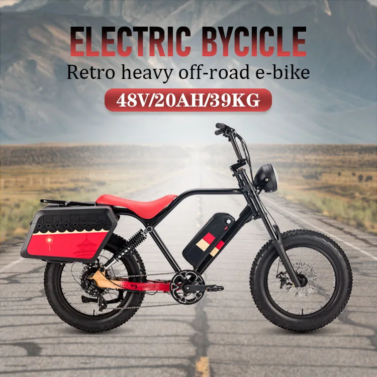 Japanese 750w Long Range Retro Electric Bikes Vintage 48v Fat Tire ...