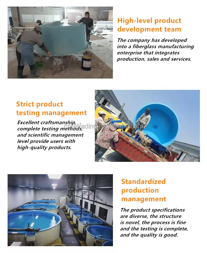 1000 Gallon Fiberglass FRP Aquaponics Bio Flock Filter Fish Tank for Sale