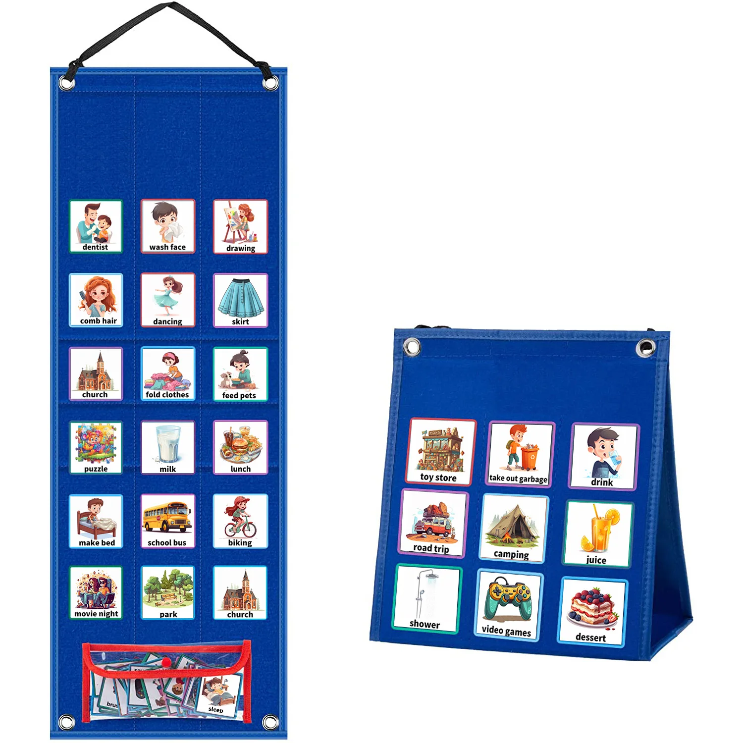Children Visual Schedule Calendar Chart Montessori Toys Home School ...
