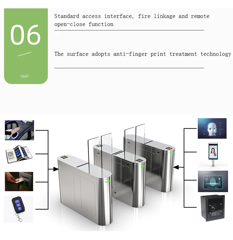 Stadium Entry Ticket Gate Coin-operated Sliding Turnstile Flap Barrier ...