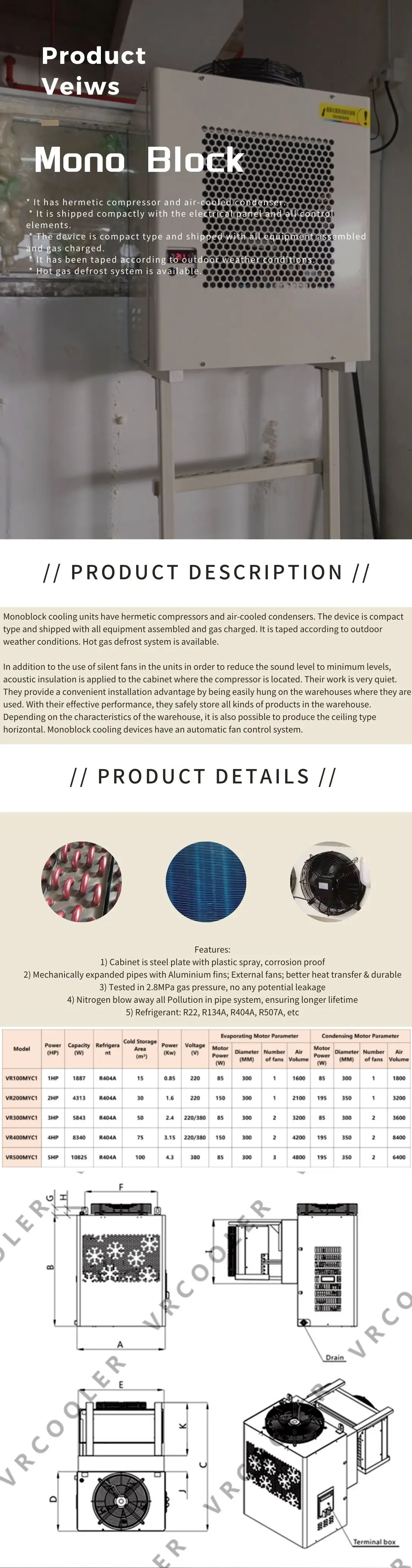 Small Cold Room Monoblock Refrigeration Equipment Freezer Unit| Alibaba.com