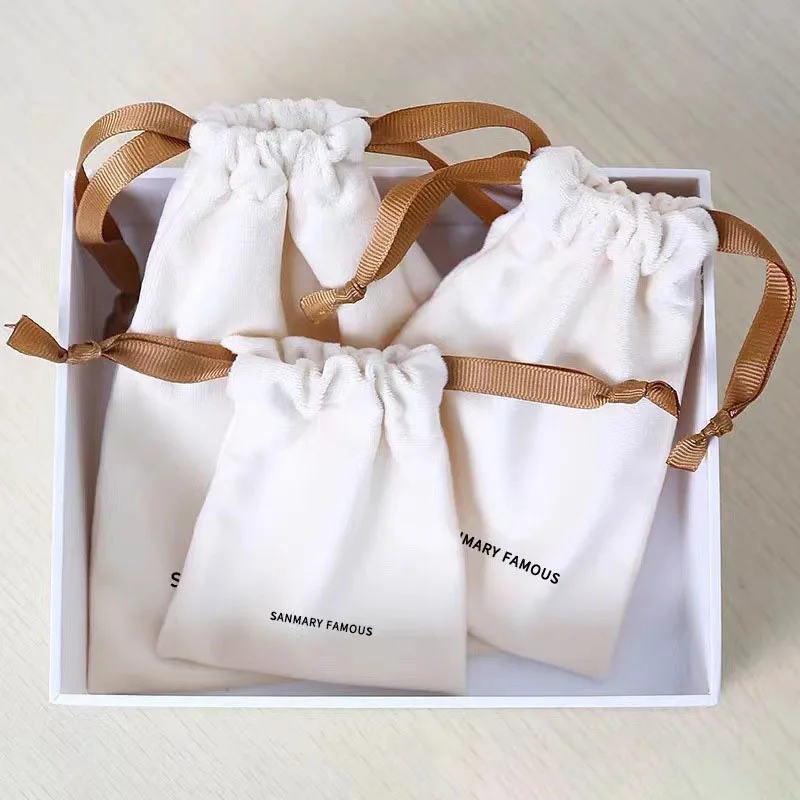 Custom Printed Velvet Drawstring Bags - Luxury Gift Pouches