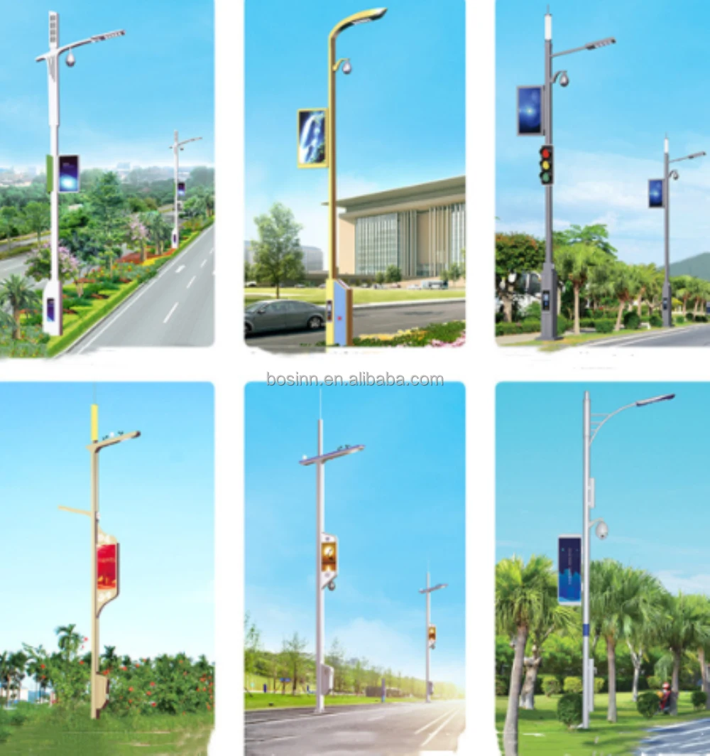Smart City 5G LED Street Lamp with Camera, WiFi Charging & Smart ...