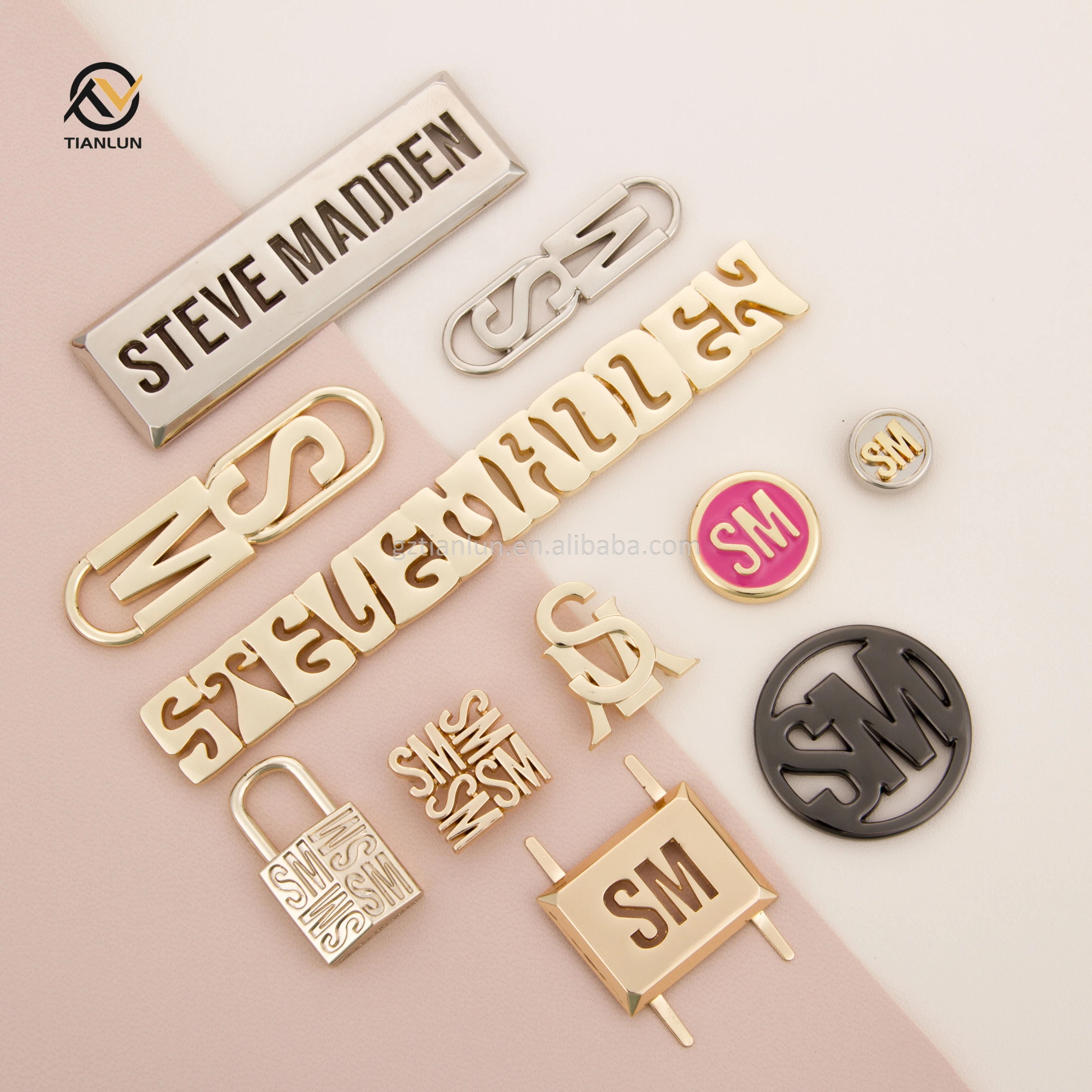 High Quality Famous Brand Metal Logo Labels for Handbags Custom Metal ...
