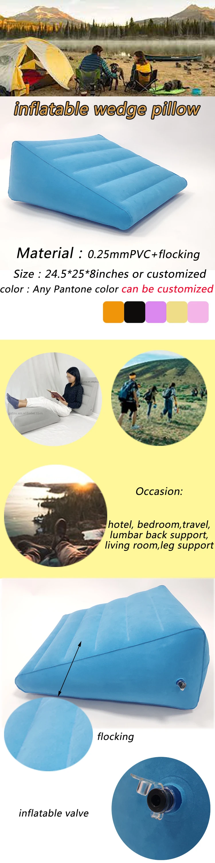 Pregnant Best Position Inflatable Back Wedge Pillow For Acid Reflux ...