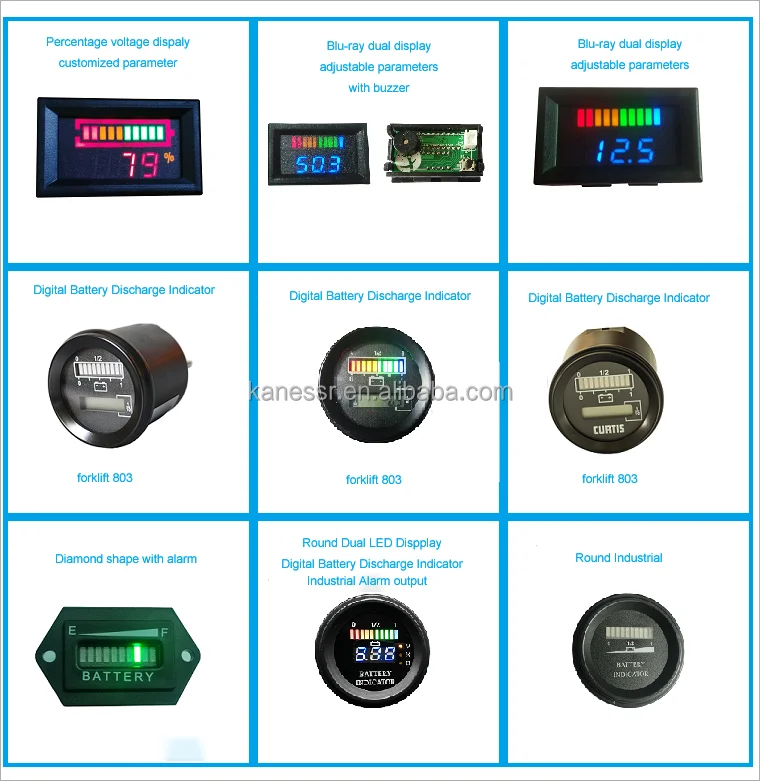 Round Battery Charge Indicator SOC with CAN Bus for LIFEPO4