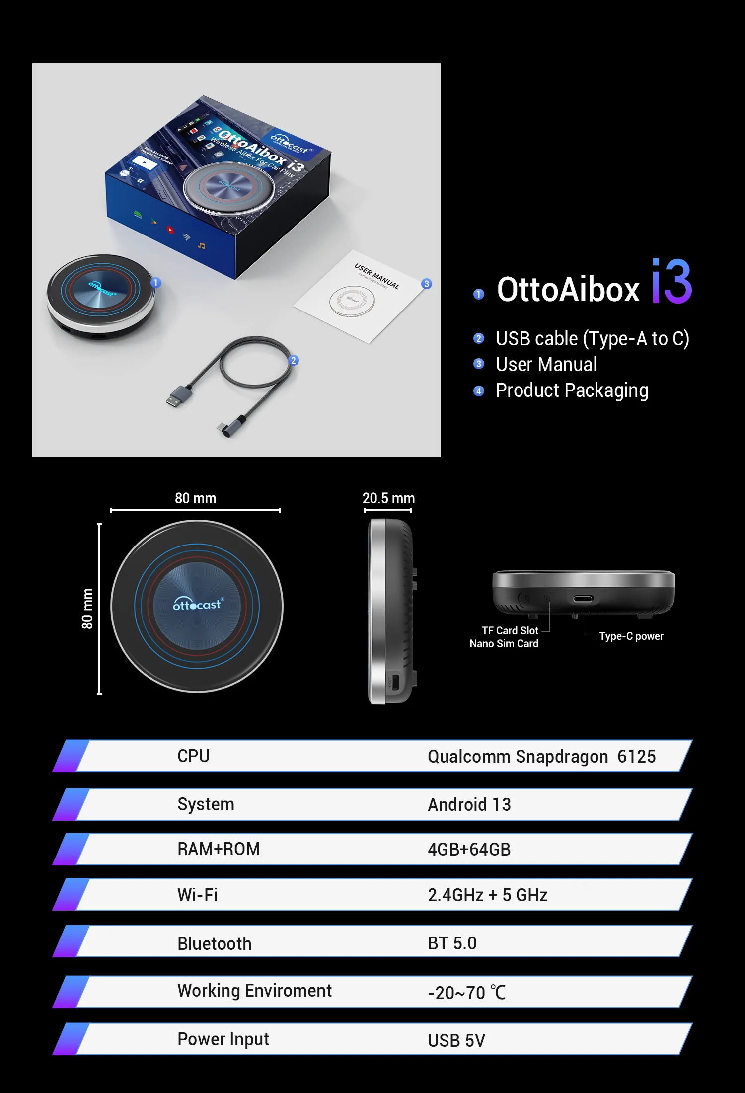 Ottocast New AiBox BMW Carplay Smart Ai Android Box Car Wireless ...