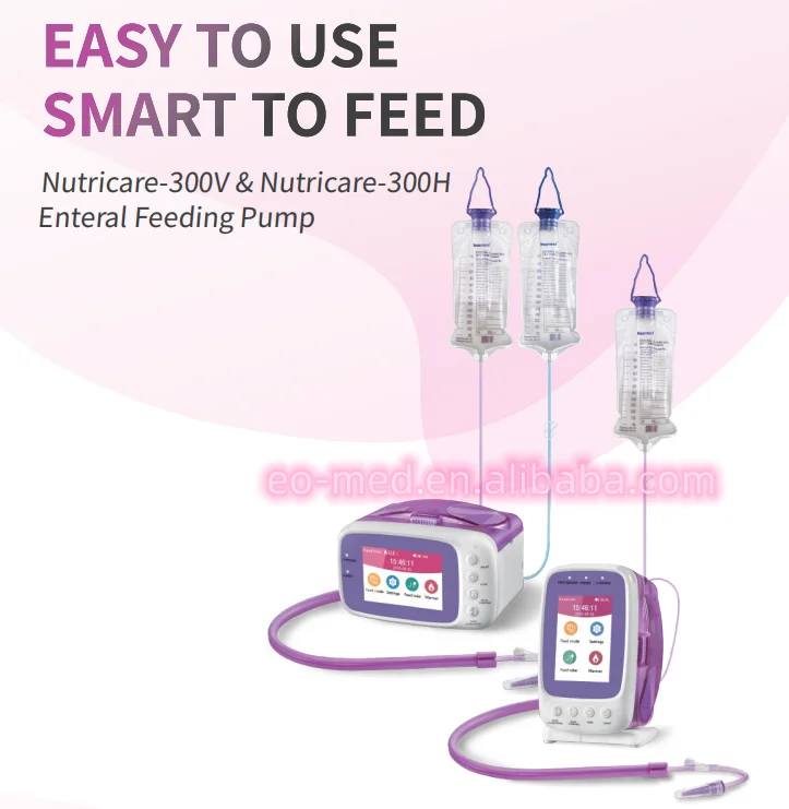 N300 Series Hospital Enteral Feeding Pump Cheap Medical Portable Nutrition Feed Pump Volume ...