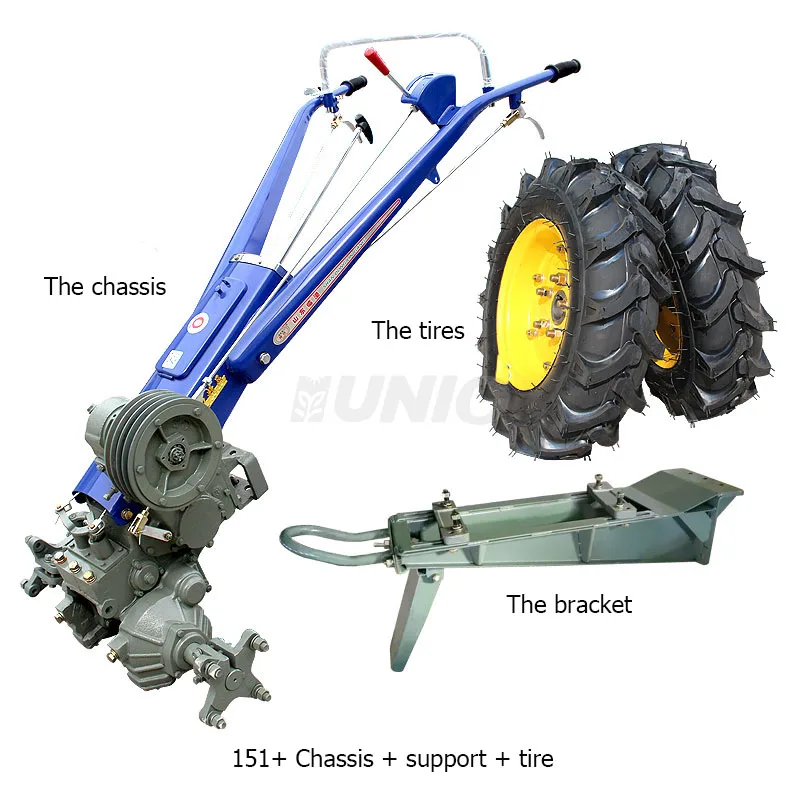 Lisa Chinese Small Farm Walking-tractor-15hp Diesel Engine Hand Walk Behind Walking Tractor Two ...