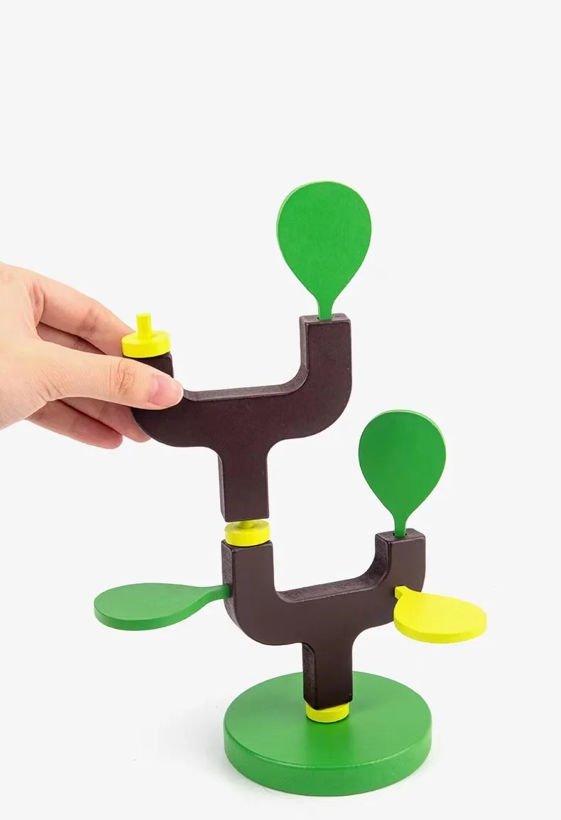 Wholesale Wooden Balancing Toy Montessori Tree Stacker Wooden Blocks ...