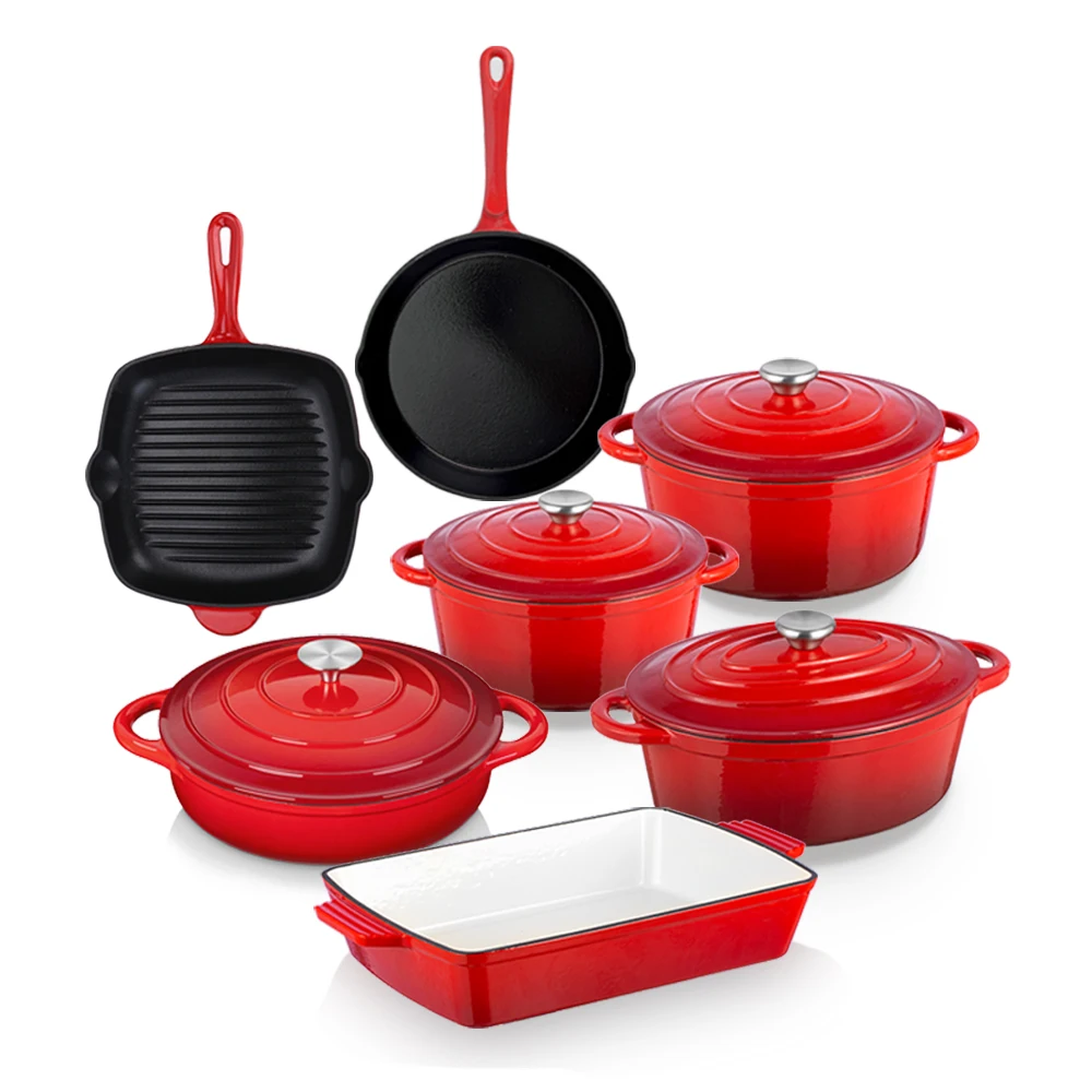 Bright Houseware 11pcs Non Stick Cookware Kitchen Sets Custom Pot ...