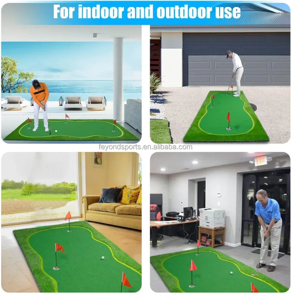 Indoor Outdoor Artificial Golf Putting Green Simulator Backyard ...