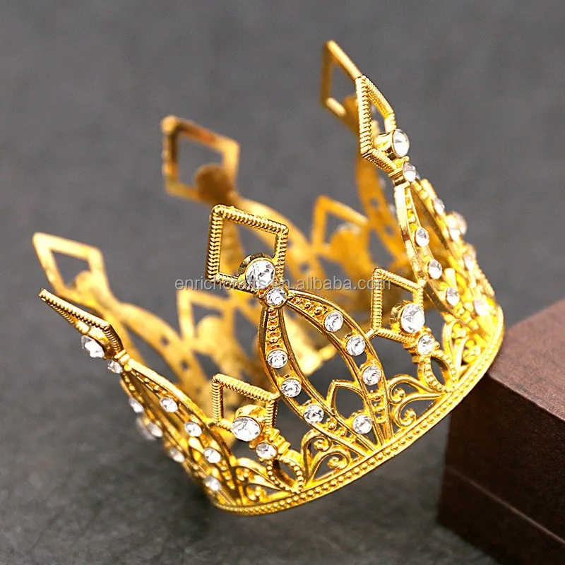 Crown Cake Topper Tiny Mini Crown For Birthday Vintage Crystal Pearl ...