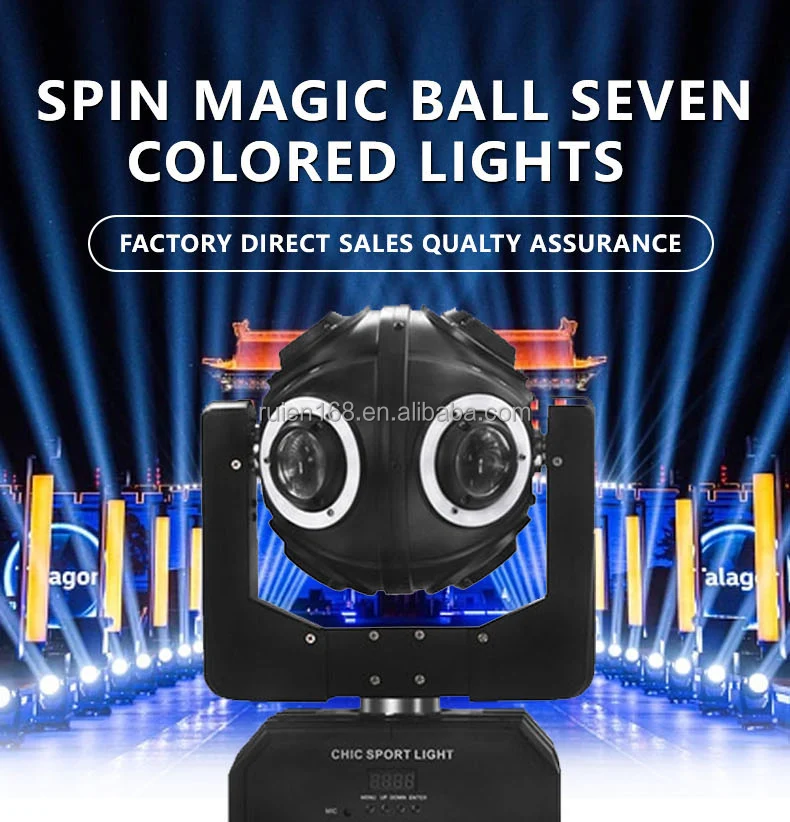 Stage RGB 8pcs Rotation Magic Ball Light 4 In1 10W Moving Head Ball ...