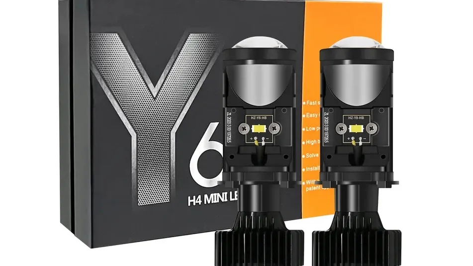 Led Mini H4 35w 6000k Led Projector Lens Bulbs For Rhd/lhd Headlamp ...