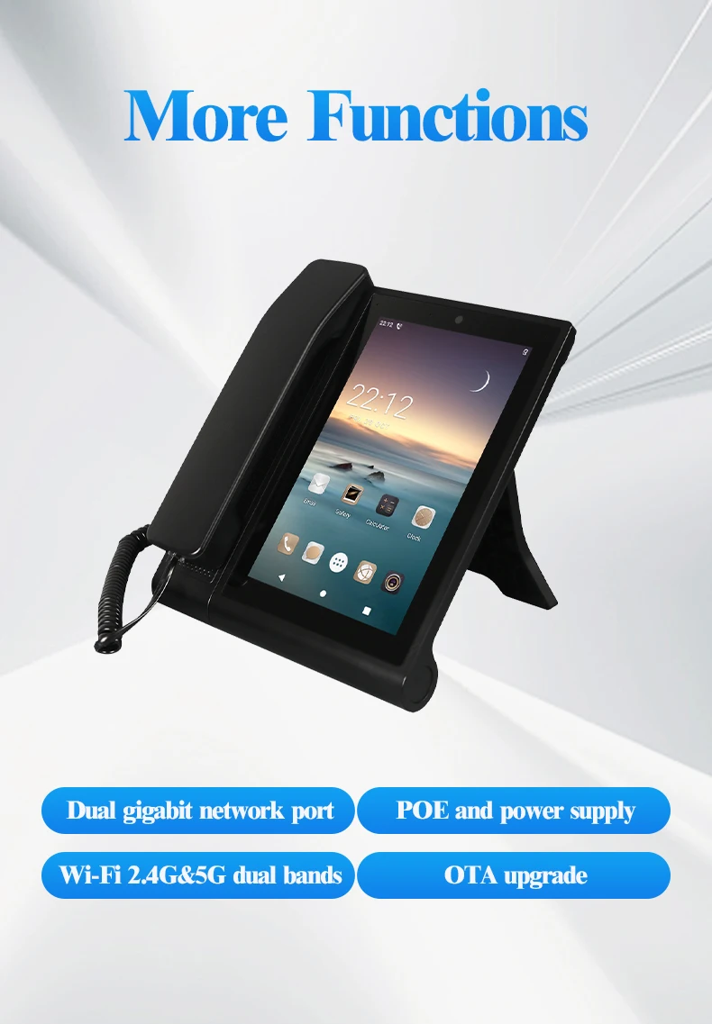 Wifi 8-inch Large Screen Bt Pstn Fixed Wireless Phone Hd Camera Call ...