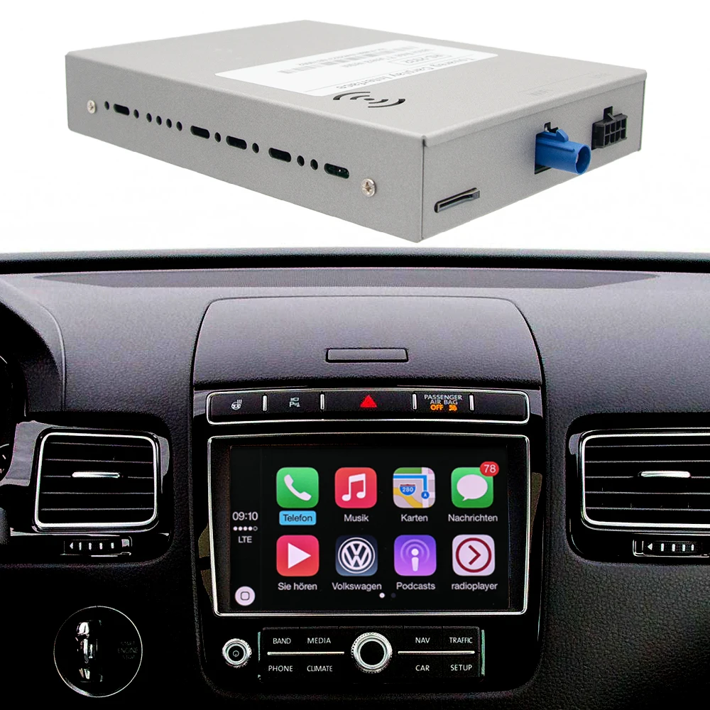 Wireless Carplay Android Auto Interface Box For Vw Touareg 2010-2017 ...