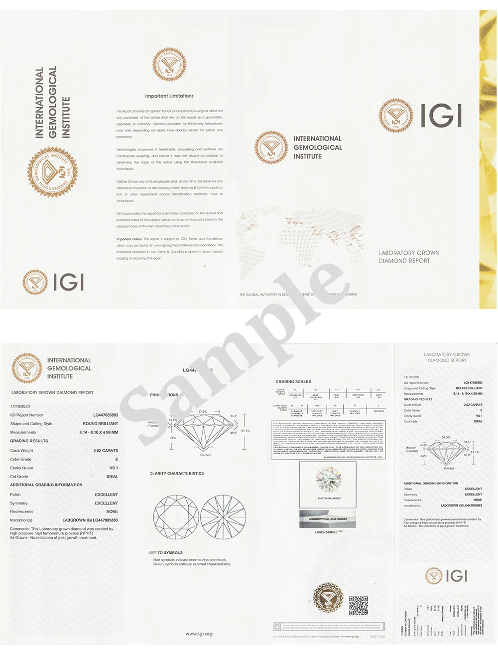 IGI Certified Lab Grown Diamonds - Big Size & Quality