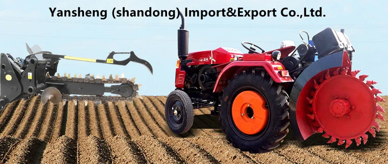 Agricultural Tractor Use Wheel Disc Trencher Ditcher Machine