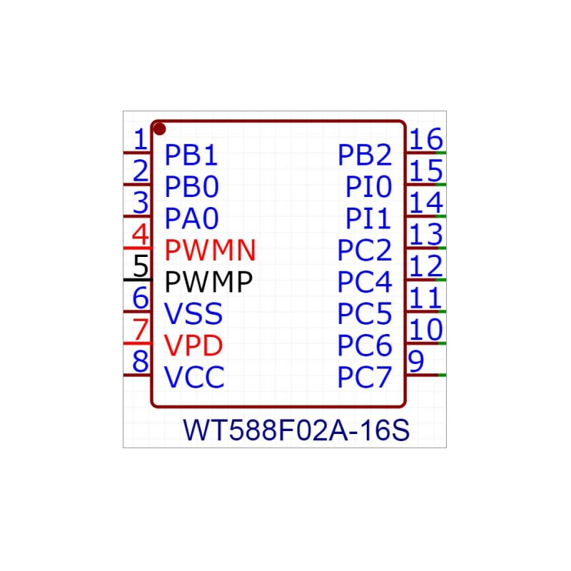 Waytronic 미니 오디오 코덱 Mp3 칩 WT588F SOP-16 플레이 칩 IC| Alibaba.com
