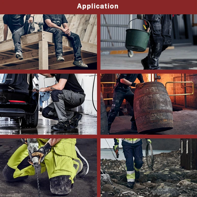 Mens Work Construction Working Pants Multi Pockets Wear Resistant ...