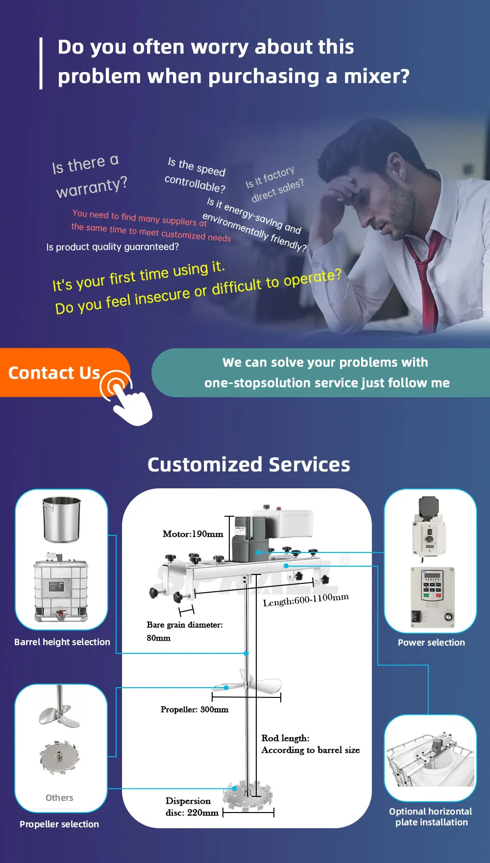 SPRALL Industrial Liquid Mixer - High Efficiency & Durability