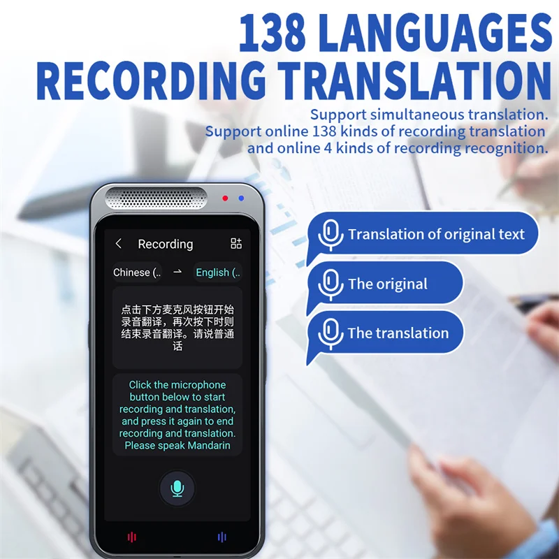 Instant Ai Voice Global Translation Z6 Chat Gpt 4.1inch 138 Real Time ...