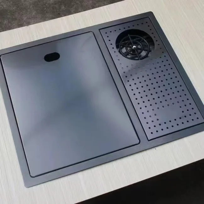 2023 Black Hidden Bar Counter Cover Concealed Kitchen Sink