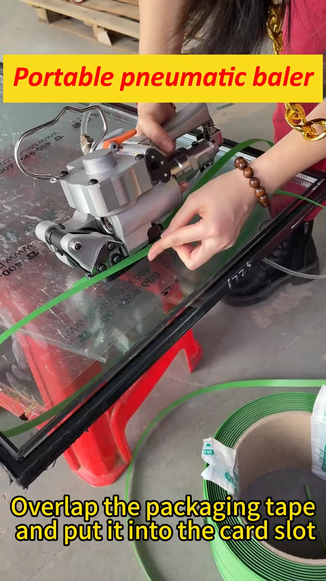 Handheld Pneumatic Strapping Machine Automatic Tensioning Semi ...