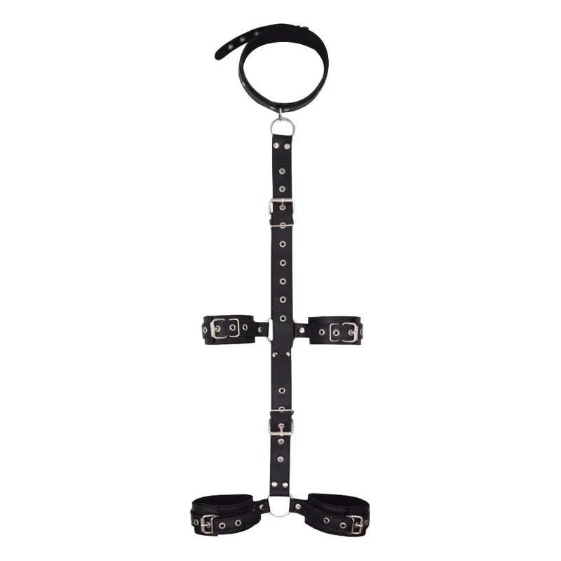 Bdsm Neck Collar Leg Handcuff Siamese Restraints Kneeling Position ...