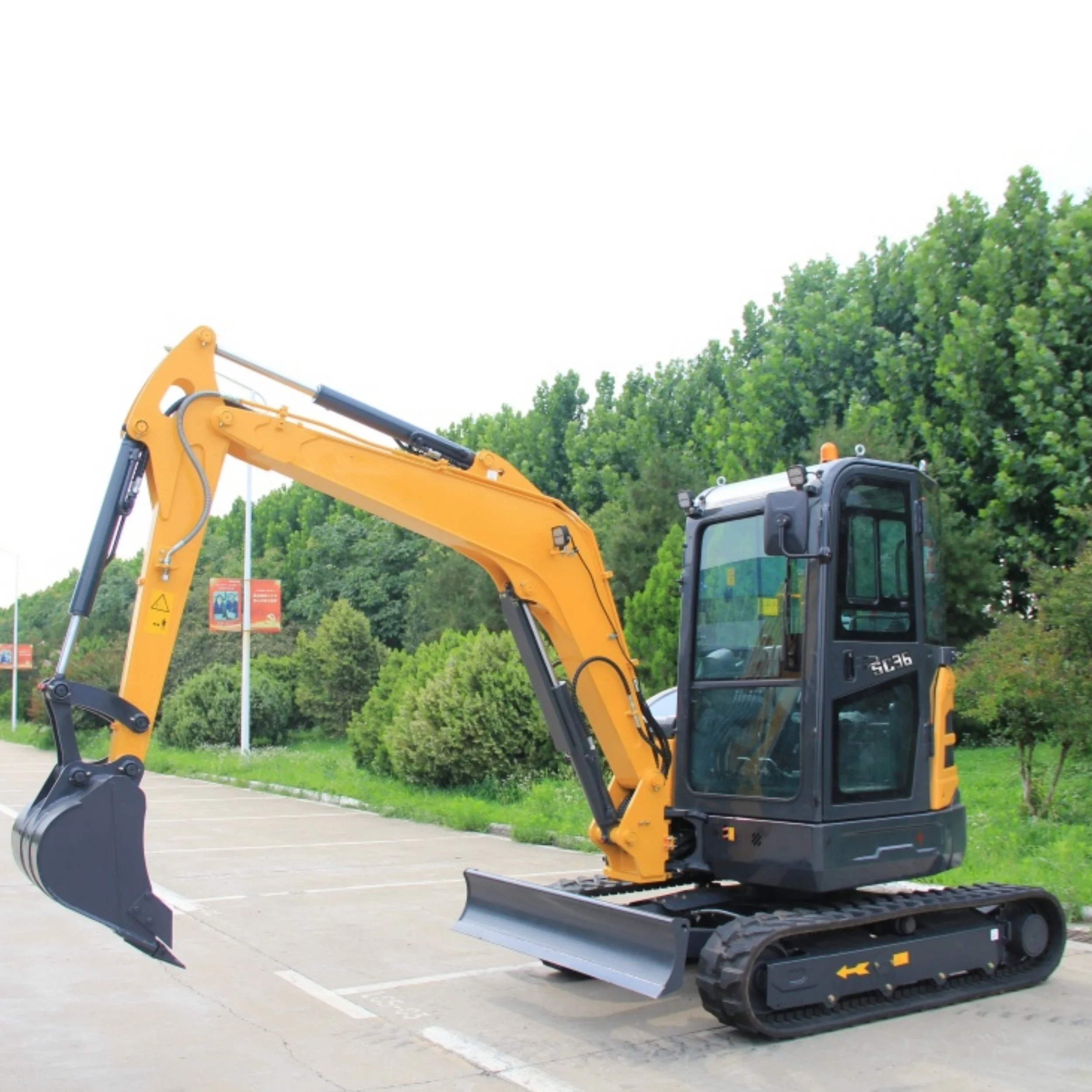 Free Shipping Excavator 3 Ton Kubota Engine Crawler Digger Farm New ...