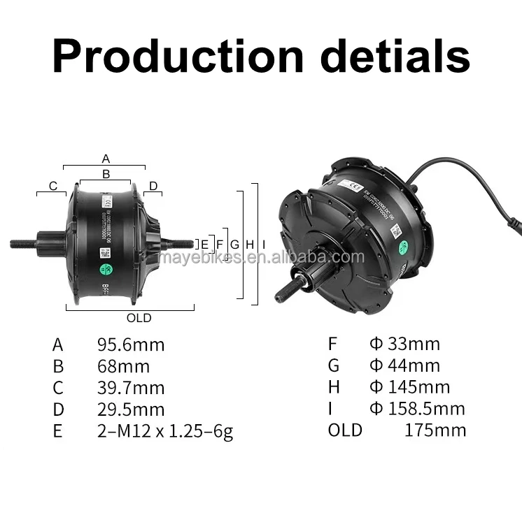 Bafang 48V 1000W Brushless Electric Fat Tire Bike Motor