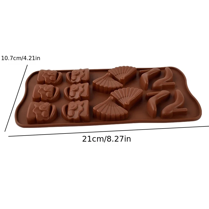 9 Holes Number Shaped Silicone Mold Chocolate Cake Baking Mold Ice ...