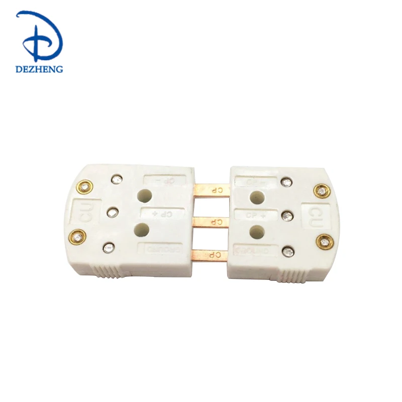 3 Flat Pin White Miniature Pt100/pt1000 Plug Connector For Rtd - Buy ...