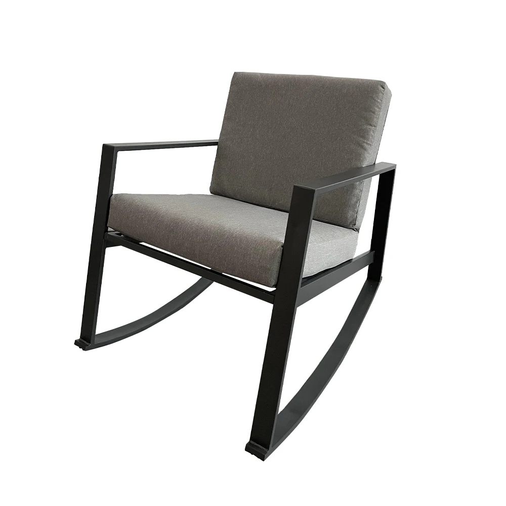 Outdoor Patio Rocking Chair Outdoor Wide Recliner Portable Padded Metal ...
