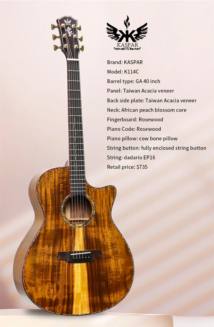 Kaspar Factory High-End Multi-Size Custom Guitars for Beginners