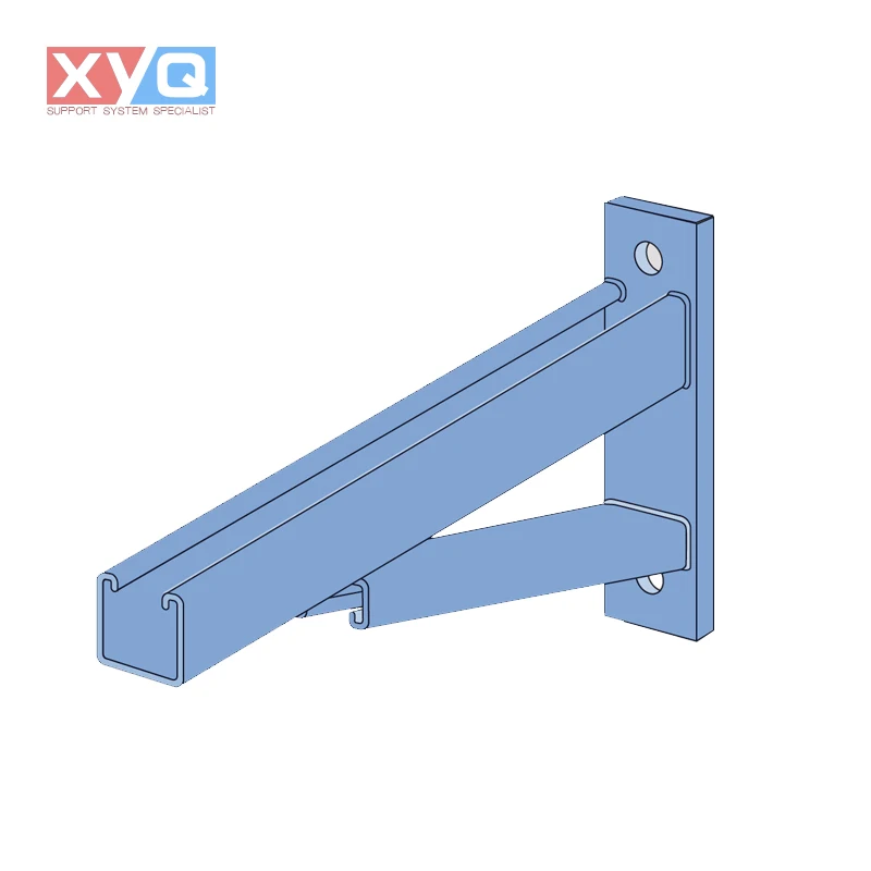 Braced Cantilever Bracket for Wall Mounting & Unistrut Clamps - OEM