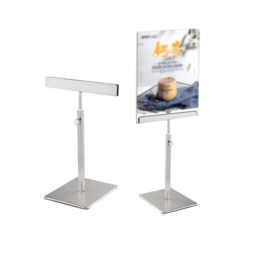 Stainless Steel Poster POP Desk Sign Bulletin Board Holder Banners ...