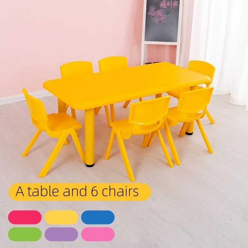School Plastic Colorful Table and Chair Sets for Kindergarten