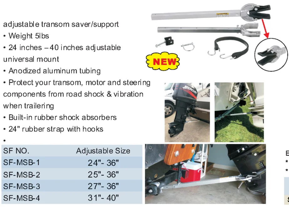 Adjustable Transom Saver - Durable and Versatile Protection