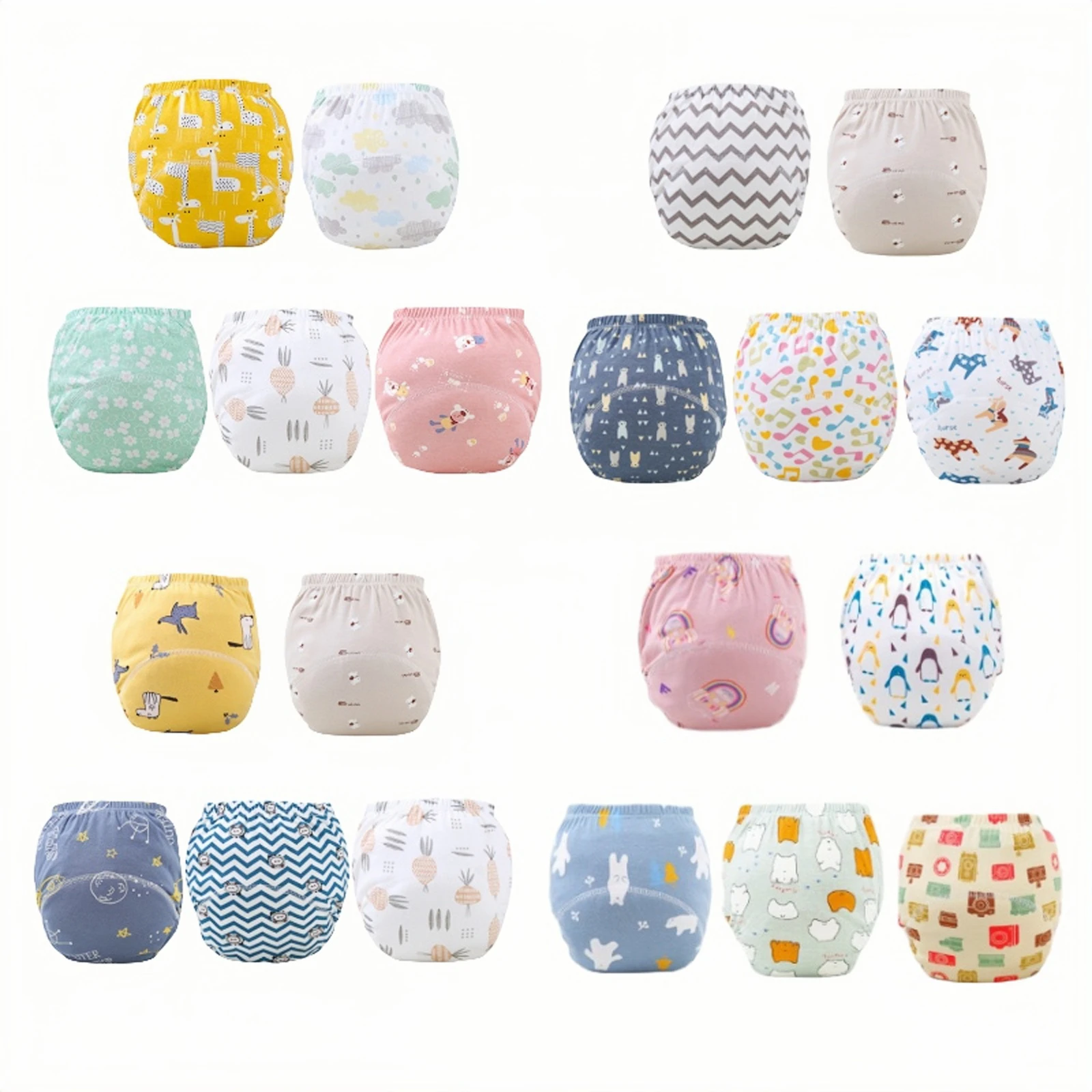 T05 2024 Baby Diaper Wholesale Soft Reusable Baby Cloth Diaper High Quality Adjustable Baby Kids ...