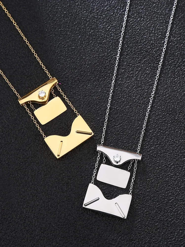 Custom Engraved Openable Letter Envelope Silver Locket Pendant Envelope ...