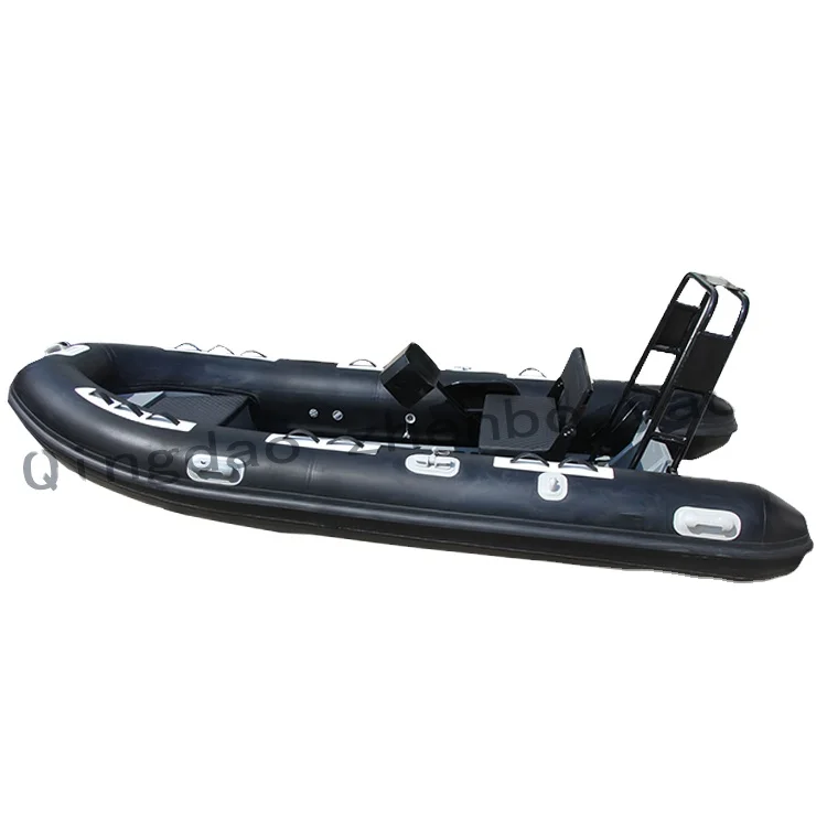 Aluminium Hull Rib Boat with PVC Hypalon Pontoons RIB 390 Black ...