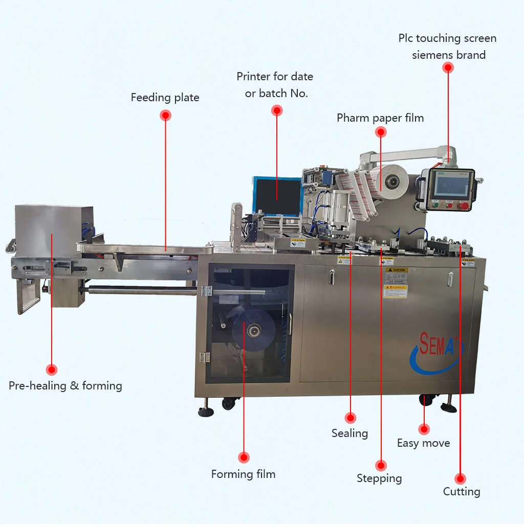 Automatic Mini Small Flat Plate Alu PVC Paper Blister Packing Machine ...