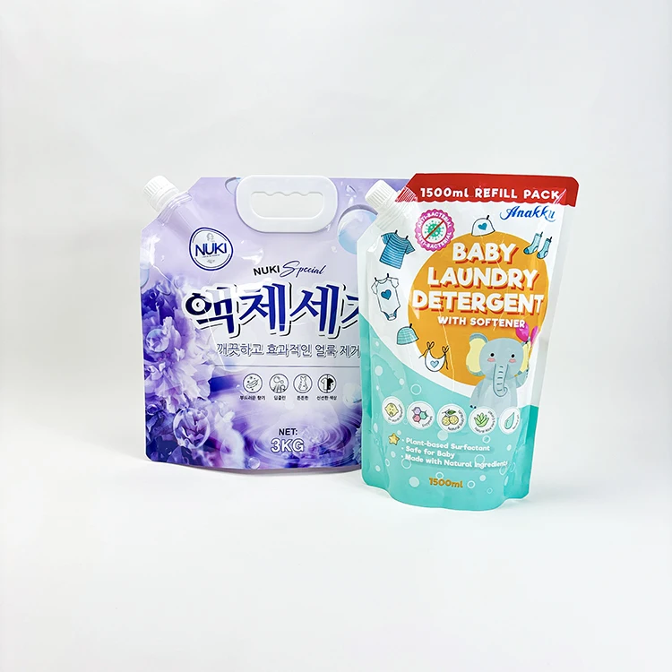 3KG 1L 2L portable laundry detergent drink beverage juice refill bag liquid water spout stand up ...