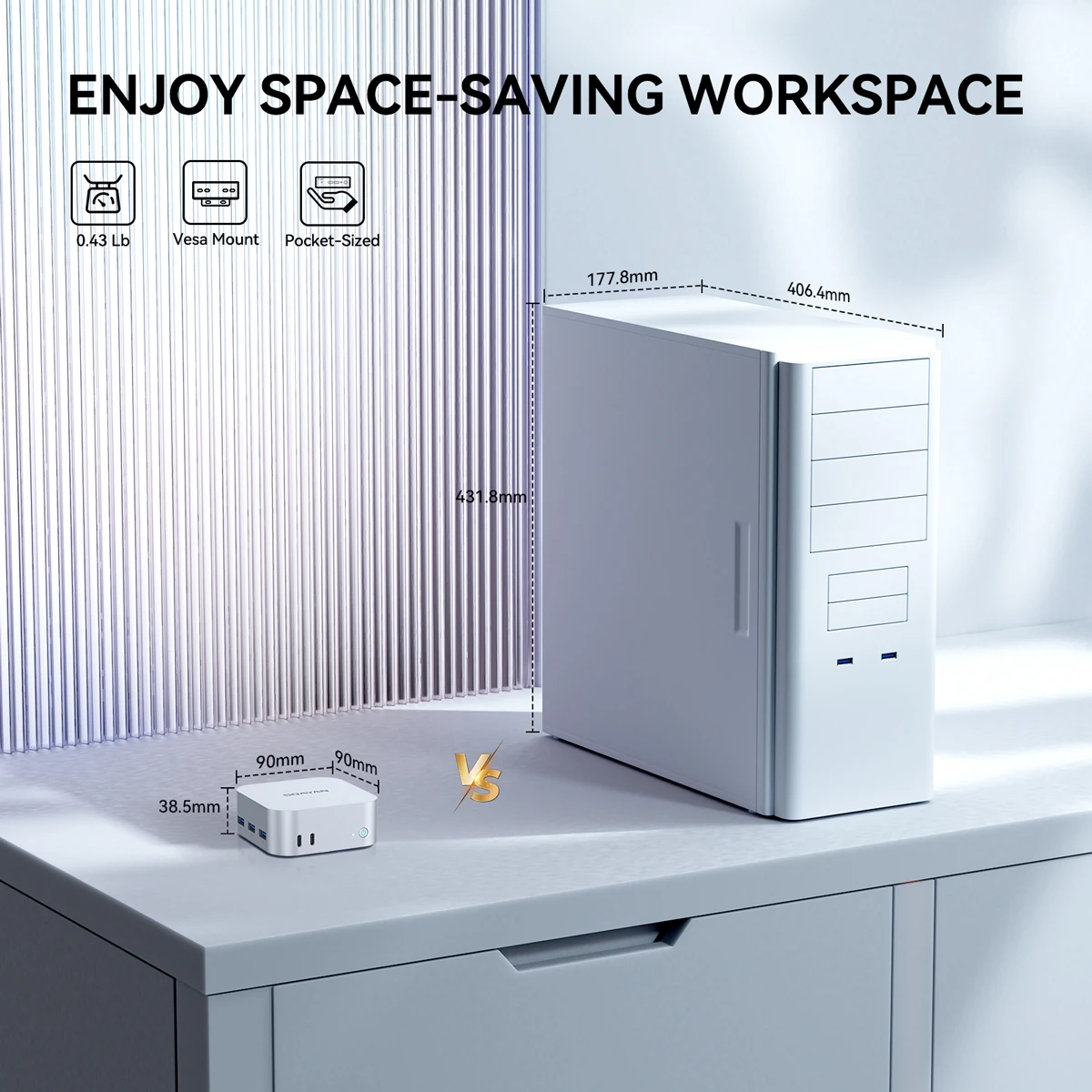2025 SOAYAN Small Mini PC - Low Power Silent Computer with Intel N150 ...