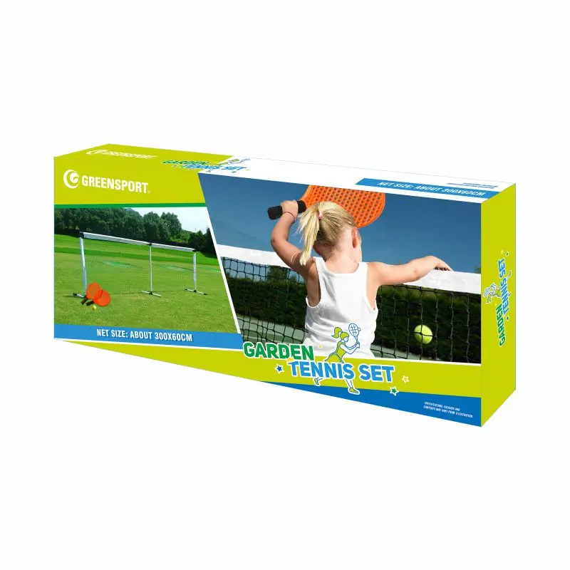 300x60cm Family Kids Backyard Game With 2 Plastic Tennis Rackets And 1 ...