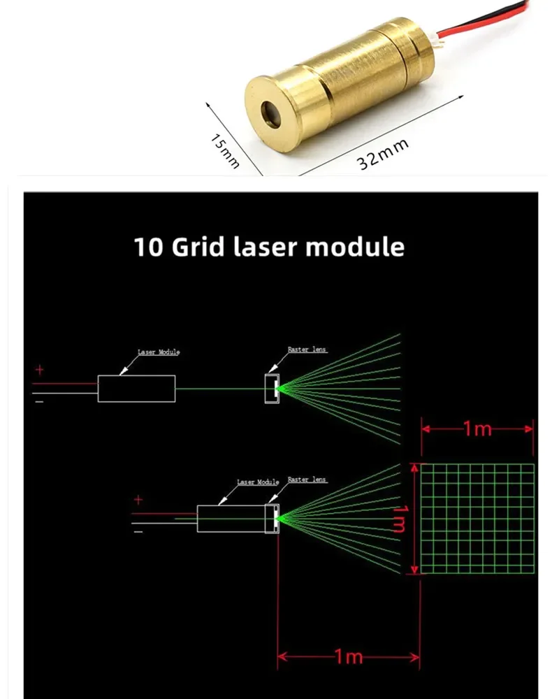 DG Laser Grating Light Pattern - Customizable DOE Element