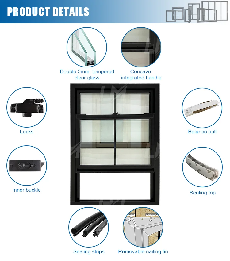 Remote Controlled Motorized Vertical Sliding Aluminum Window for Glass ...