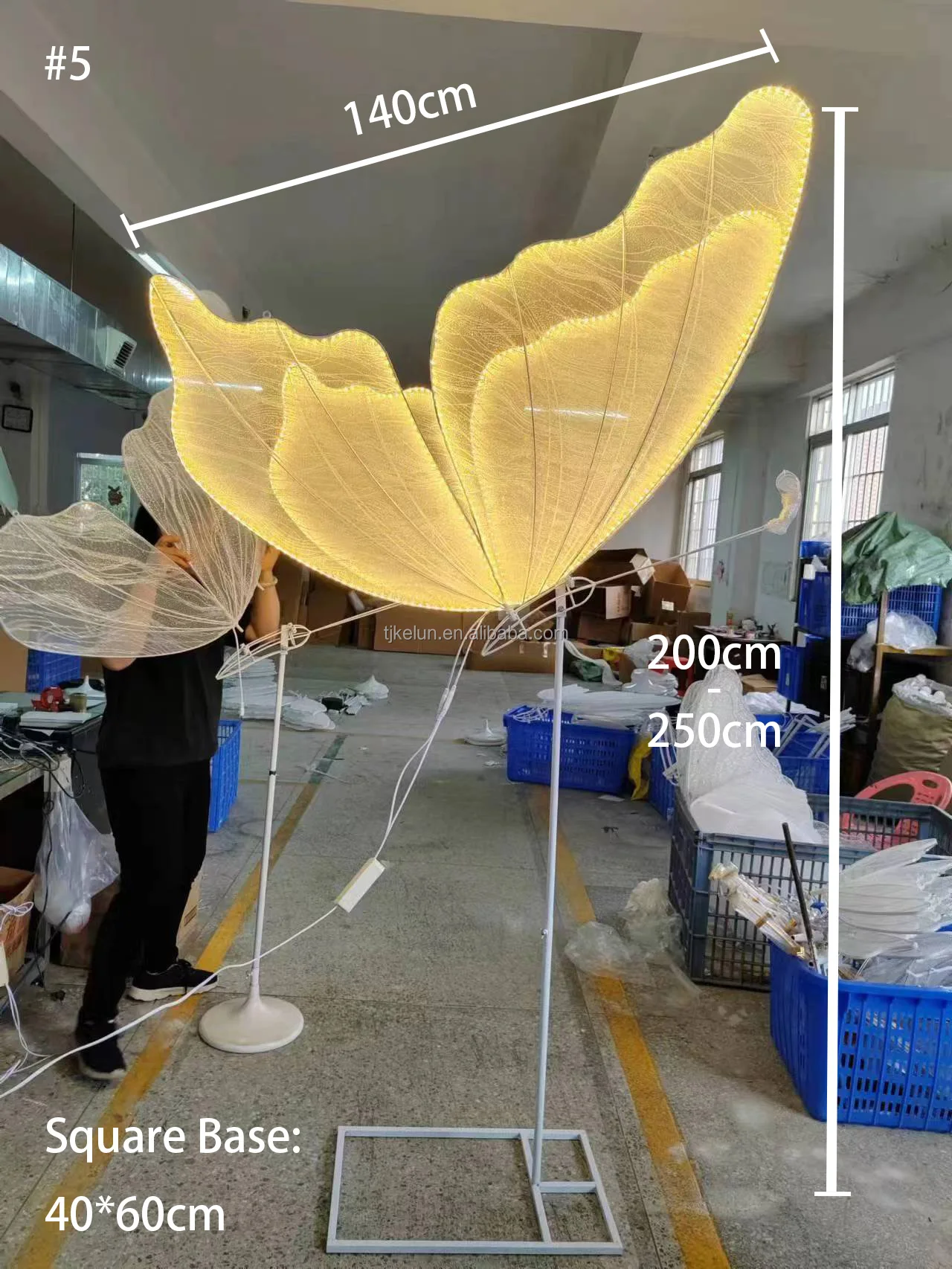 Gj-wl001-1 Wholesale Butterfly Large White Warm White Led Light Wedding ...